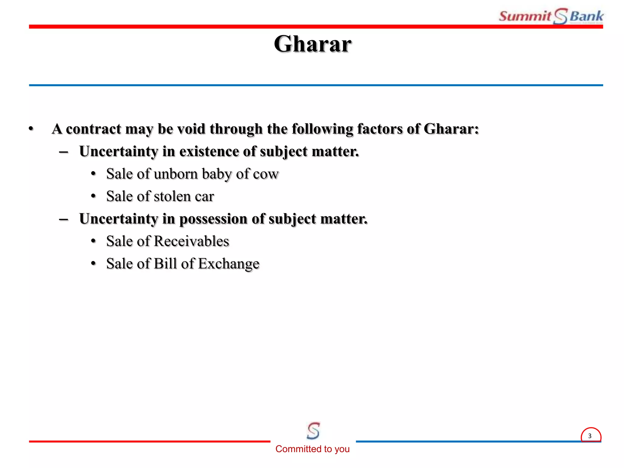 Unit 3 (gharar and qimar) | PPTX