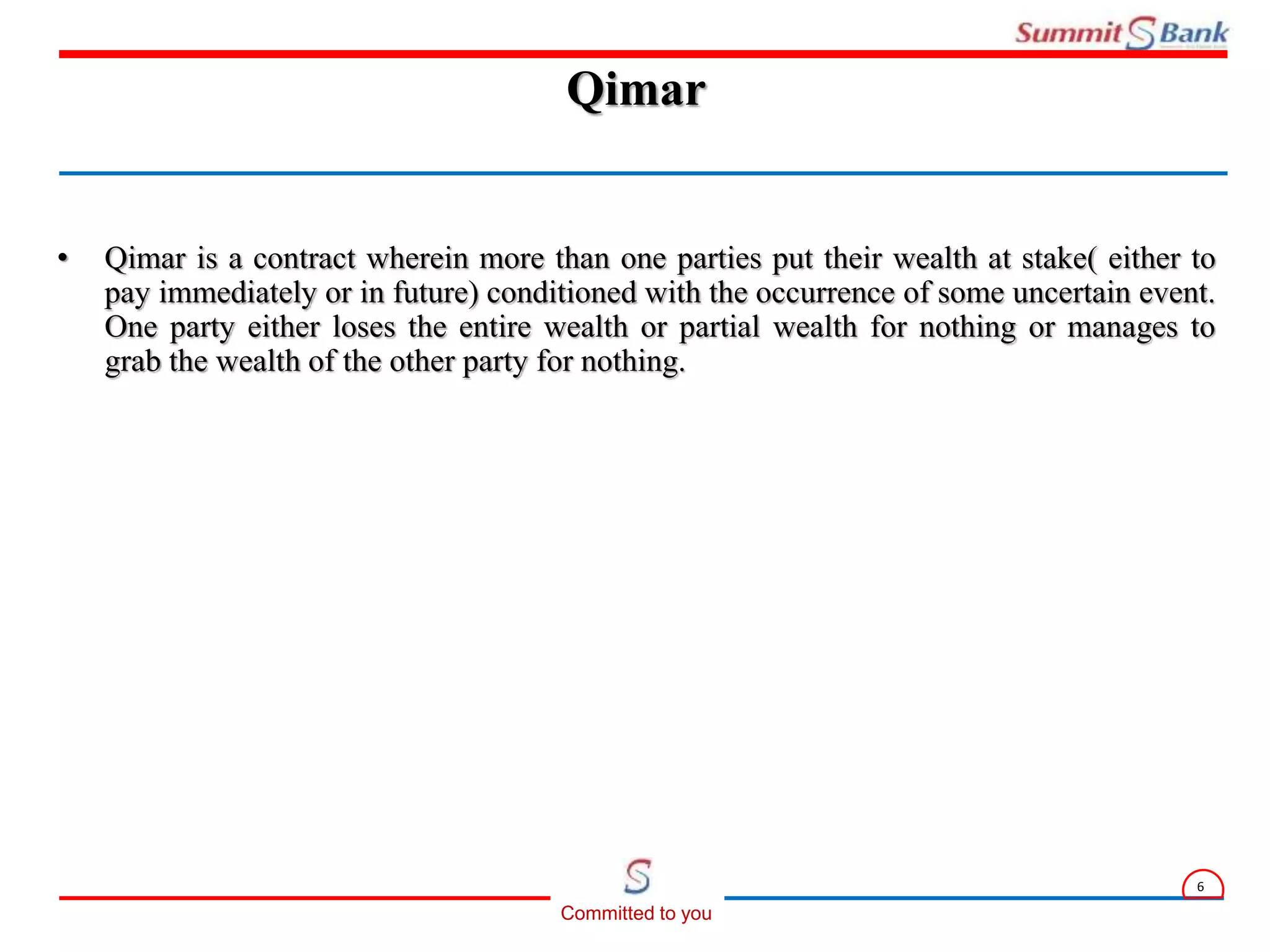 Unit 3 (gharar and qimar) | PPTX