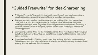 Unit 3 Guided Freewrite ENGL 102 | PPT