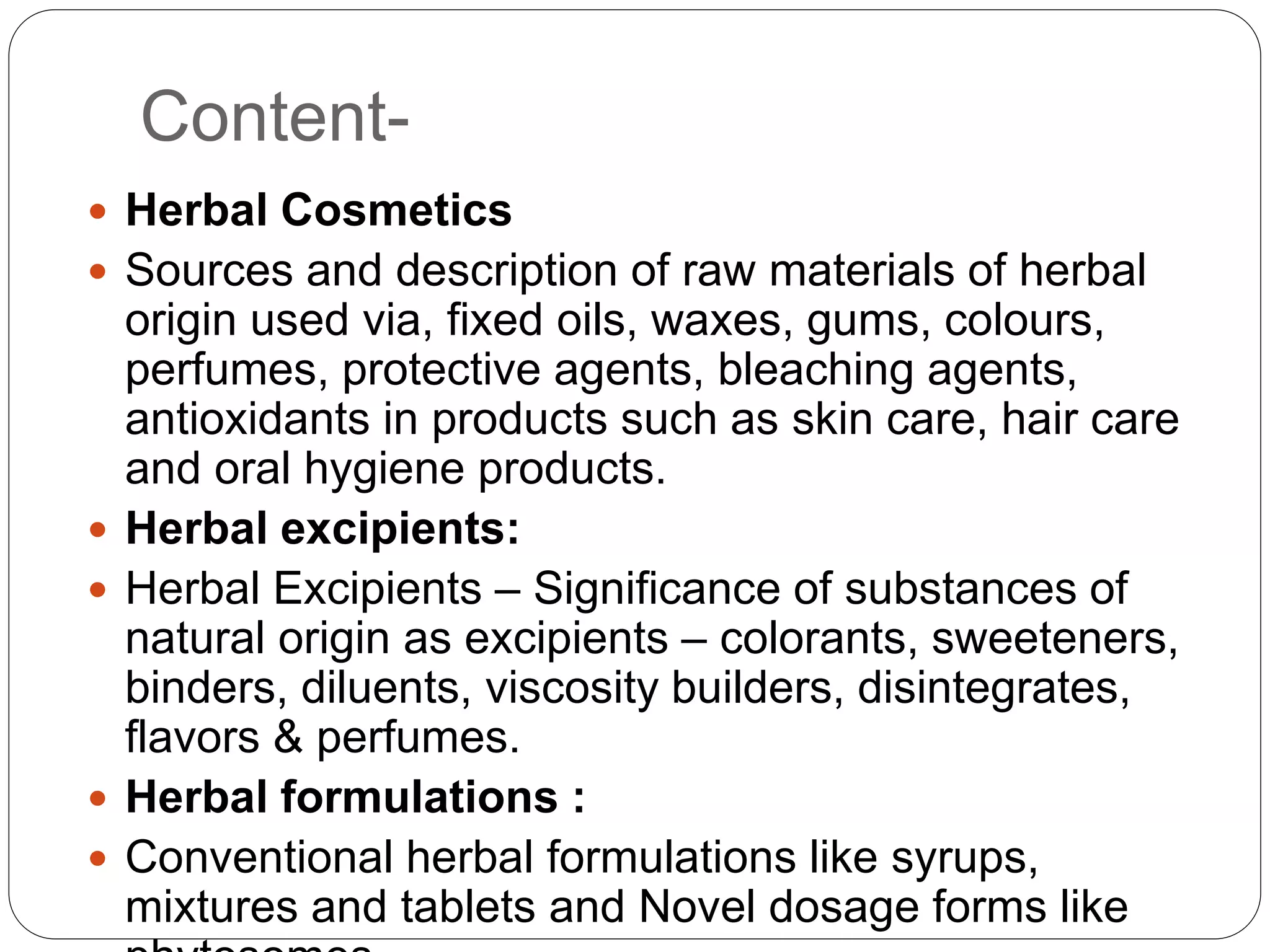 Herbal Cosmetics | PPTX