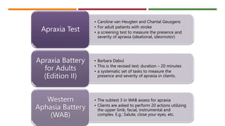 NEUROBEHAVIORAL TESTING ALD MASLP | PPT