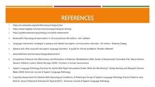 NEUROBEHAVIORAL TESTING ALD MASLP | PPTX