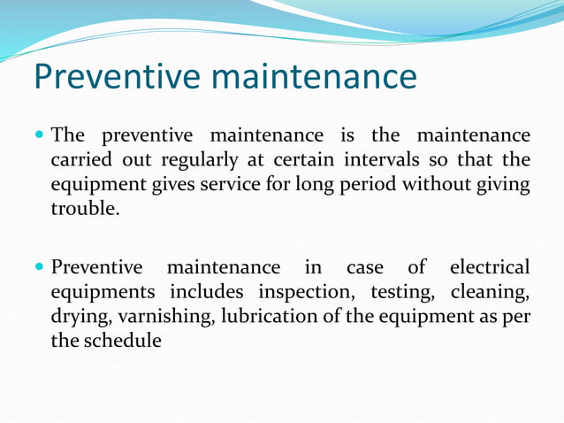 Maintenance of Electrical /Electronic Equipment | PPTX