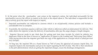 UNIT 3 Import and Export Procedure (401) SPPU Study notes | PPTX
