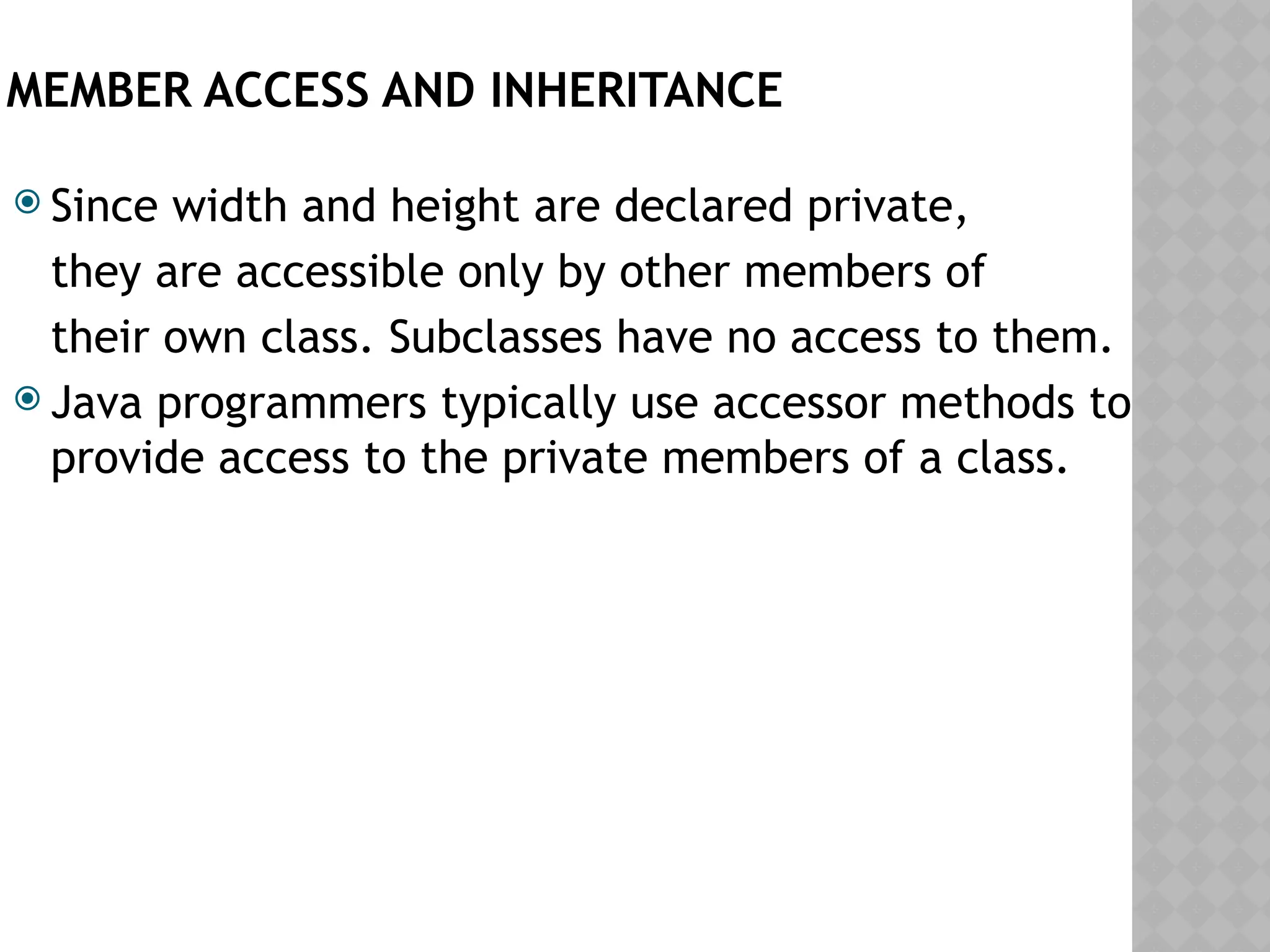 INHERITANCE in Java , Types of Inheritance | PPTX