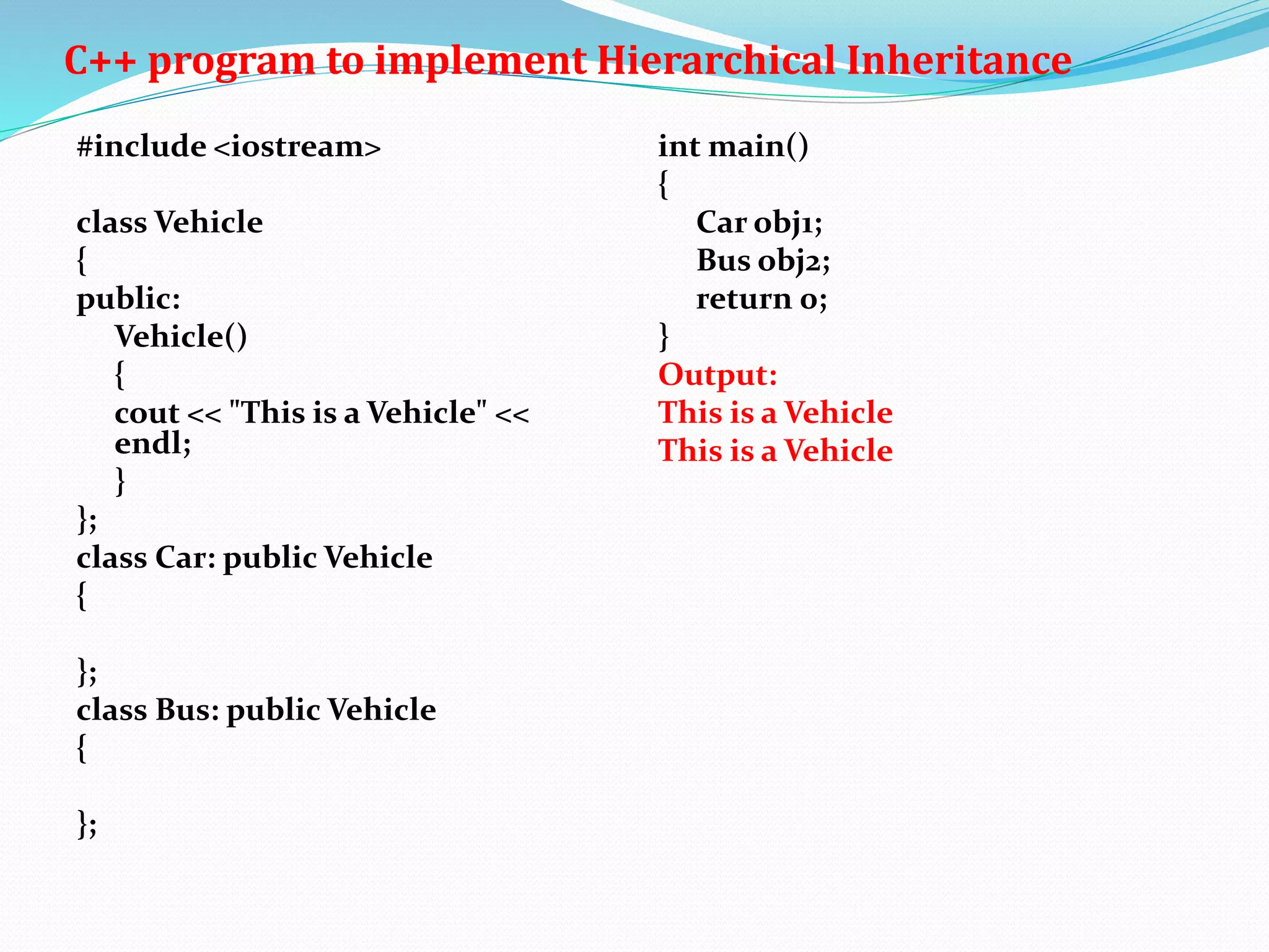Inheritance in c++ | PPTX