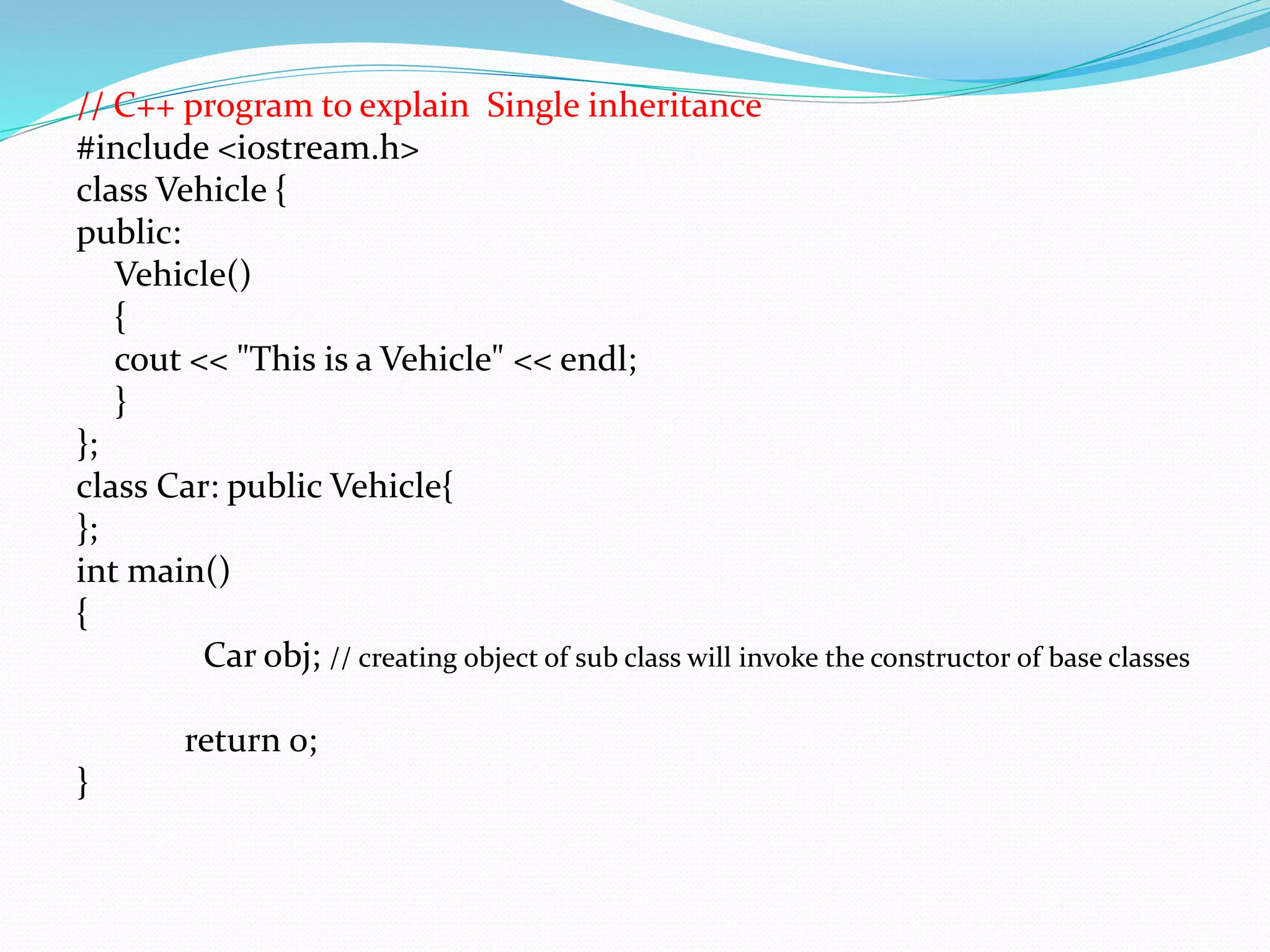 Inheritance in c++ | PPTX