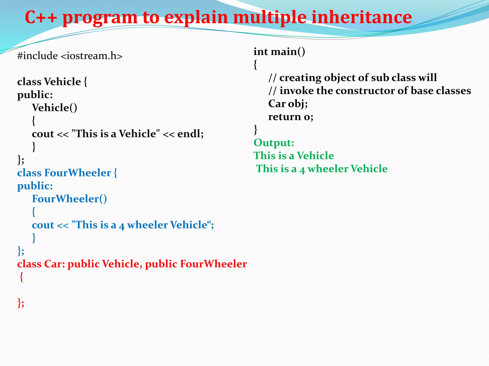 Inheritance In C Pptx Programming Languages Computing 0246