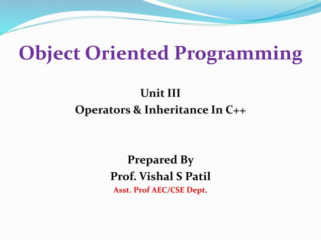 Inheritance in c++ | PPTX | Programming Languages | Computing
