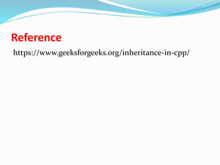 Inheritance in c++ | PPTX | Programming Languages | Computing