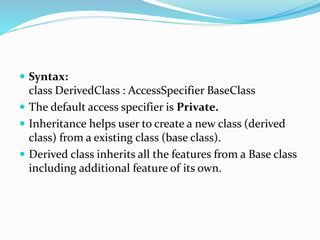 Inheritance in c++ | PPTX