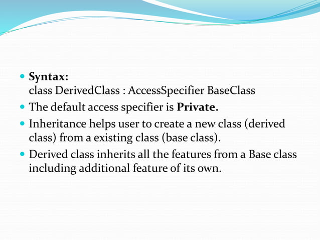 Inheritance in c++ | PPTX | Programming Languages | Computing
