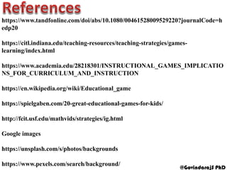Instructional Games - Teaching and Learning | PPT