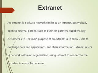 Unit – 3 Internet and Extranet.pptx
