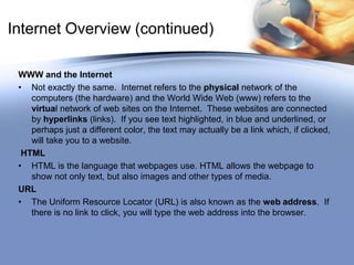 Unit 3 internet overview | PPTX
