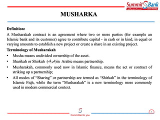 Unit 3 (introduction of musharka) | PPTX