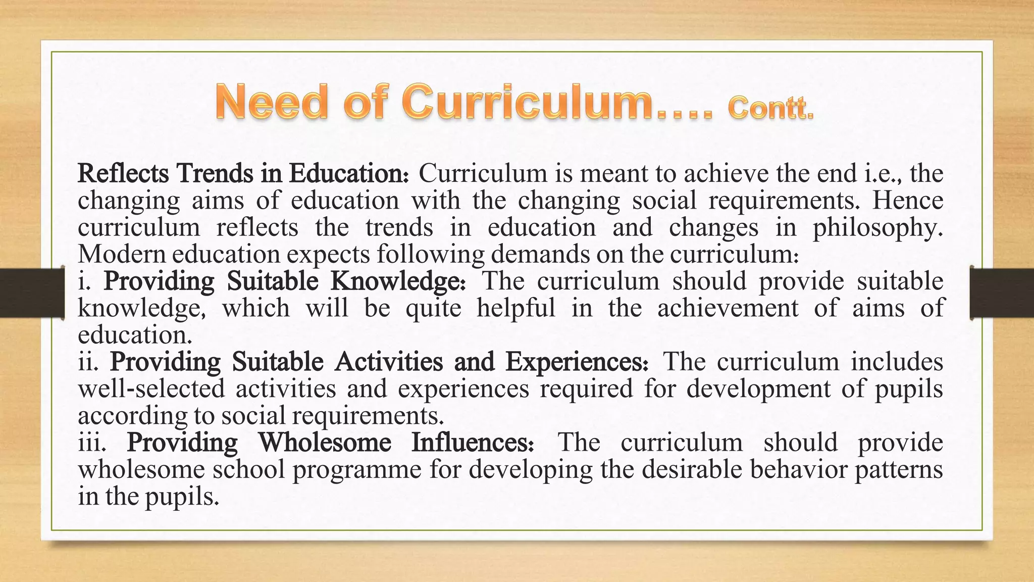 Introduction to Curriculum | PDF