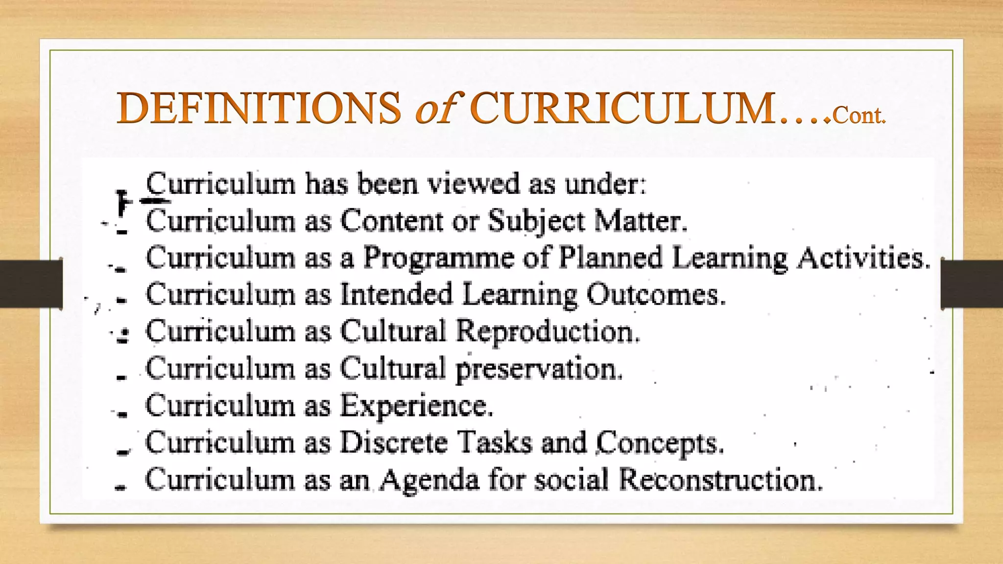 Introduction to Curriculum | PDF