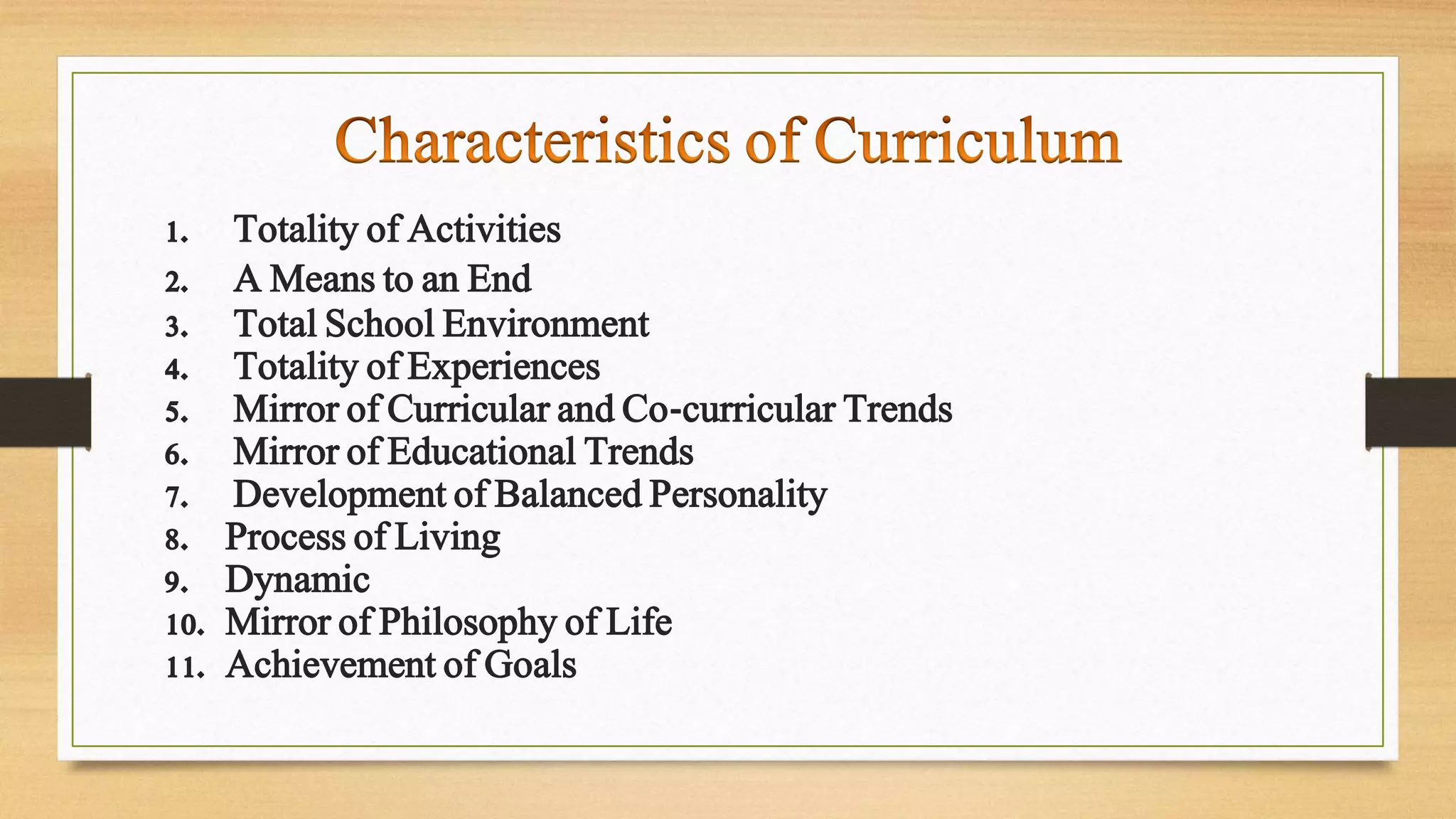 Introduction to Curriculum | PDF