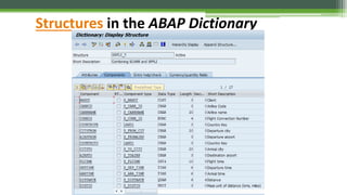 Unit 3 - Transparent tables in the ABAP Dictionary | PPT