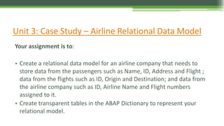 Unit 3 - Transparent tables in the ABAP Dictionary | PPT