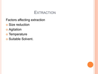 Isolation and identification, Analysis of Phytoconstituents | PPTX