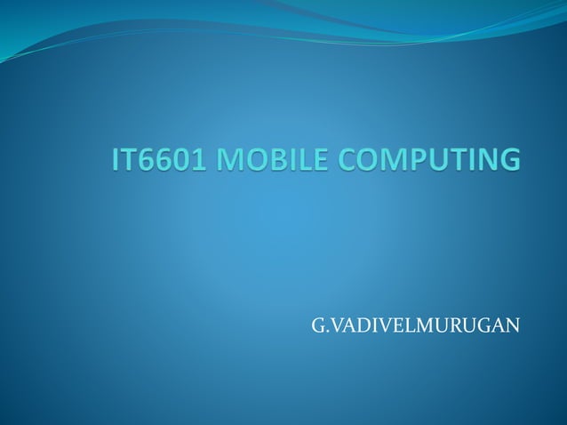 Unit 3 it6601 presentation | PPT