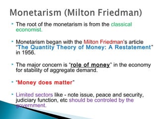 keynesianism vs monetarism | PPT