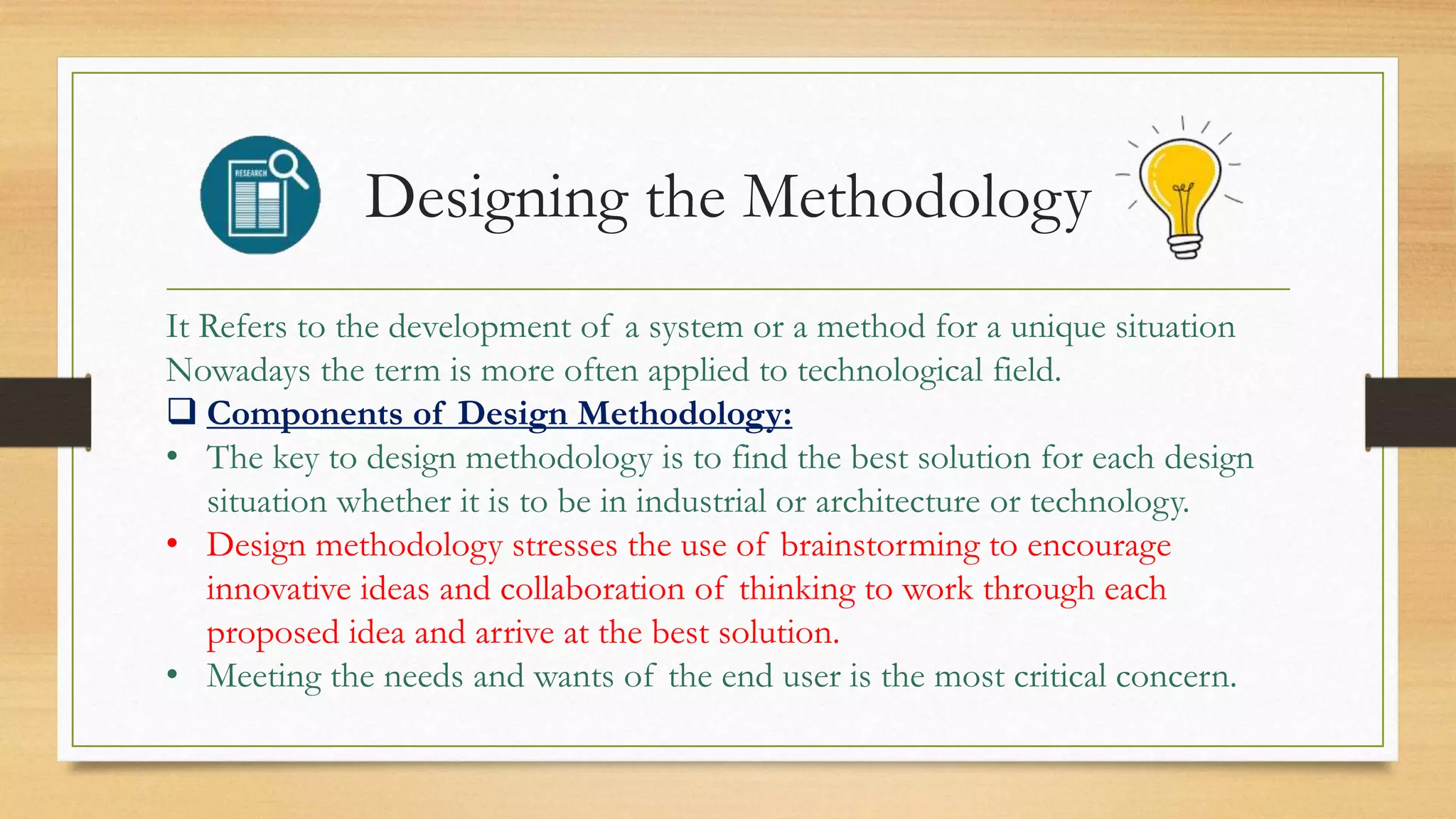 Designing the methodology - B.Pharm | PPTX