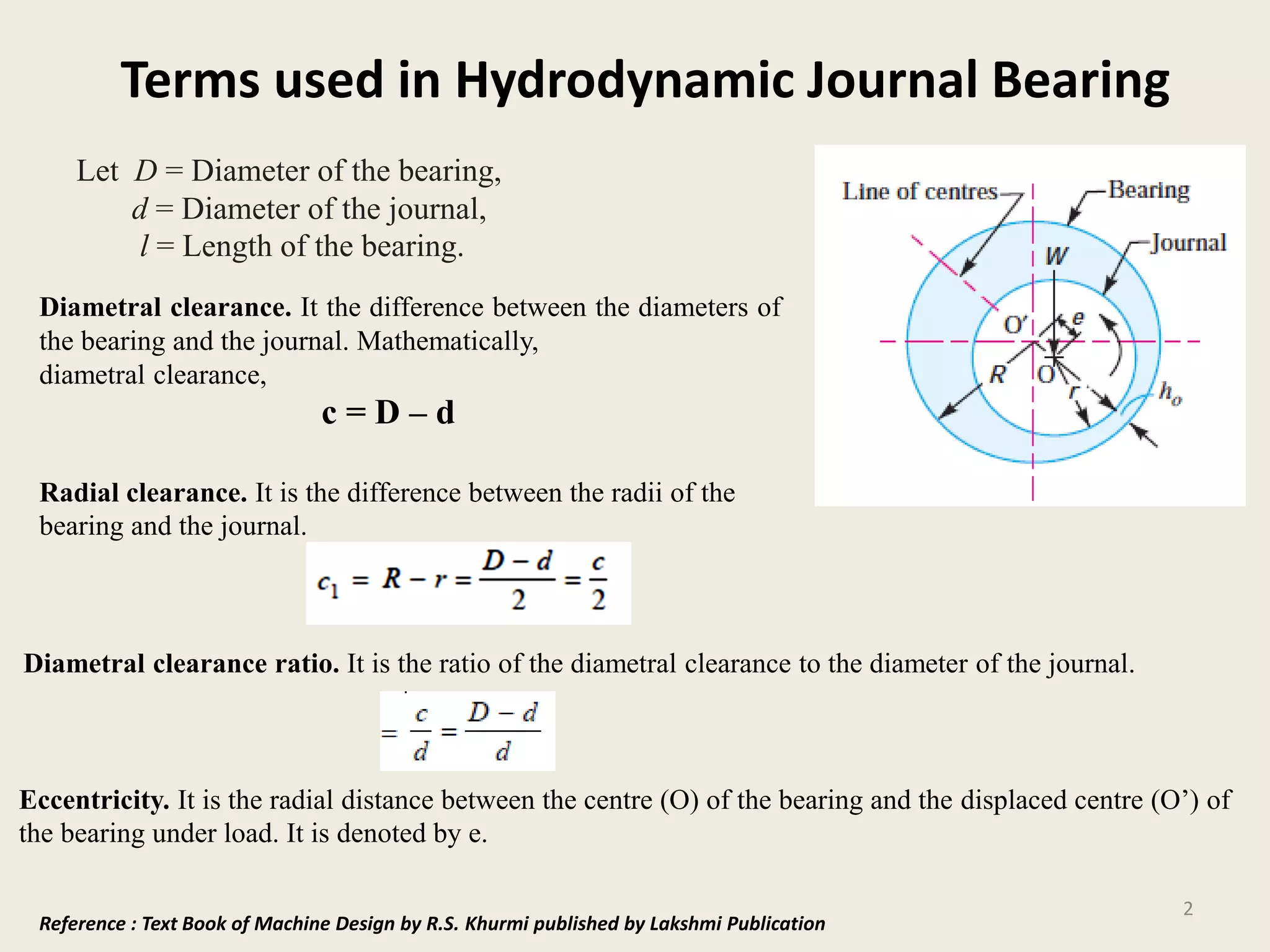 lecture 4 (design procedure of journal bearing) | PDF