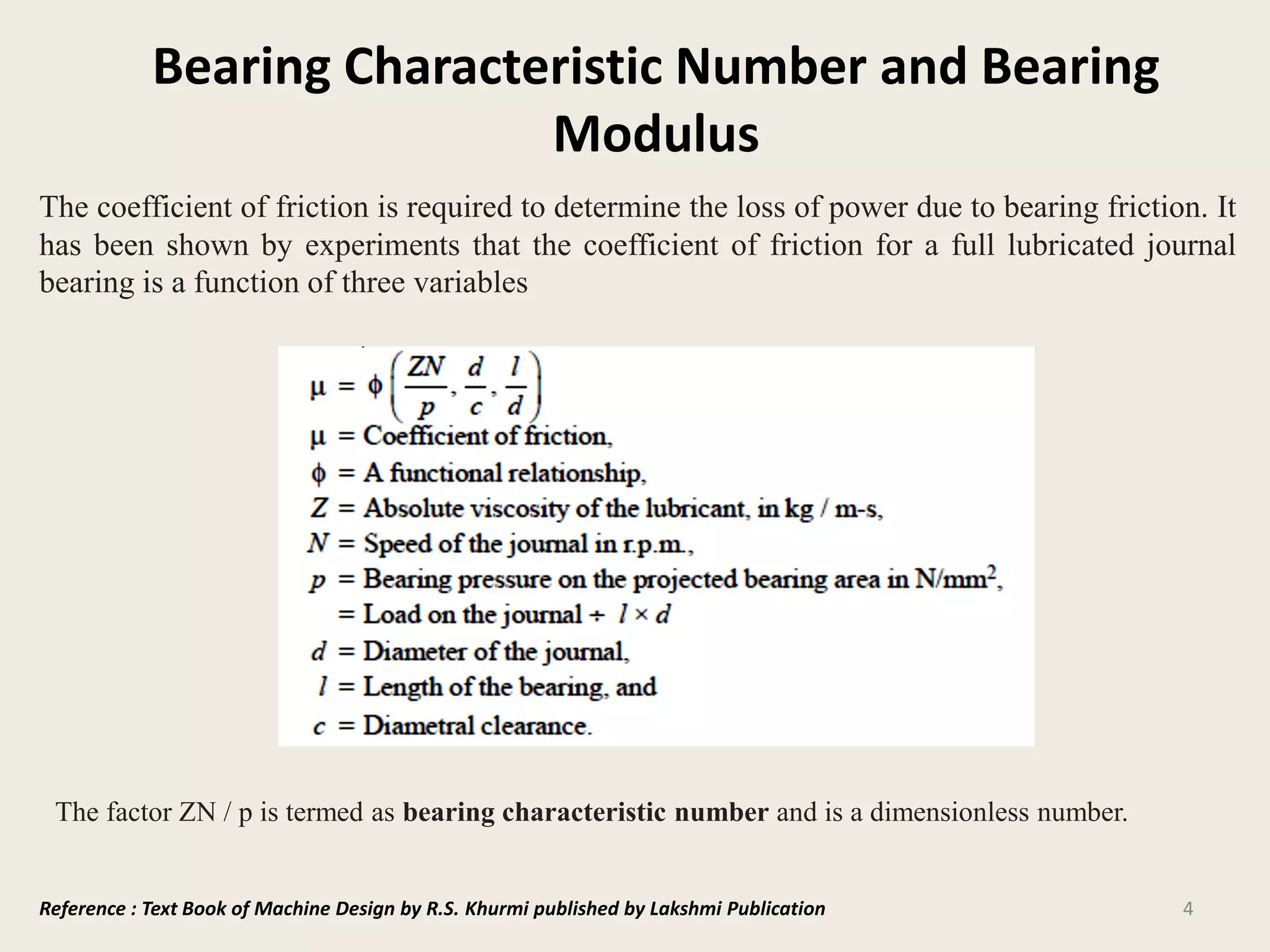 lecture 4 (design procedure of journal bearing) | PDF
