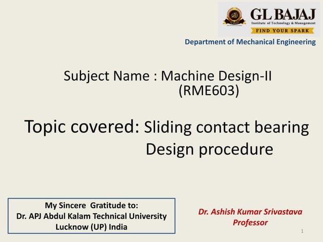 lecture 4 (design procedure of journal bearing) | PDF
