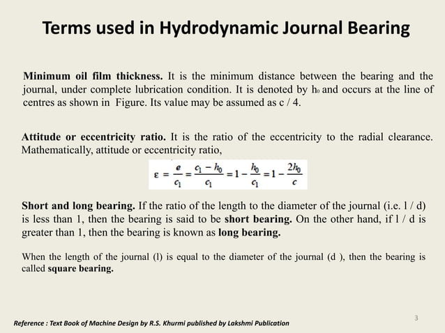 lecture 4 (design procedure of journal bearing) | PDF