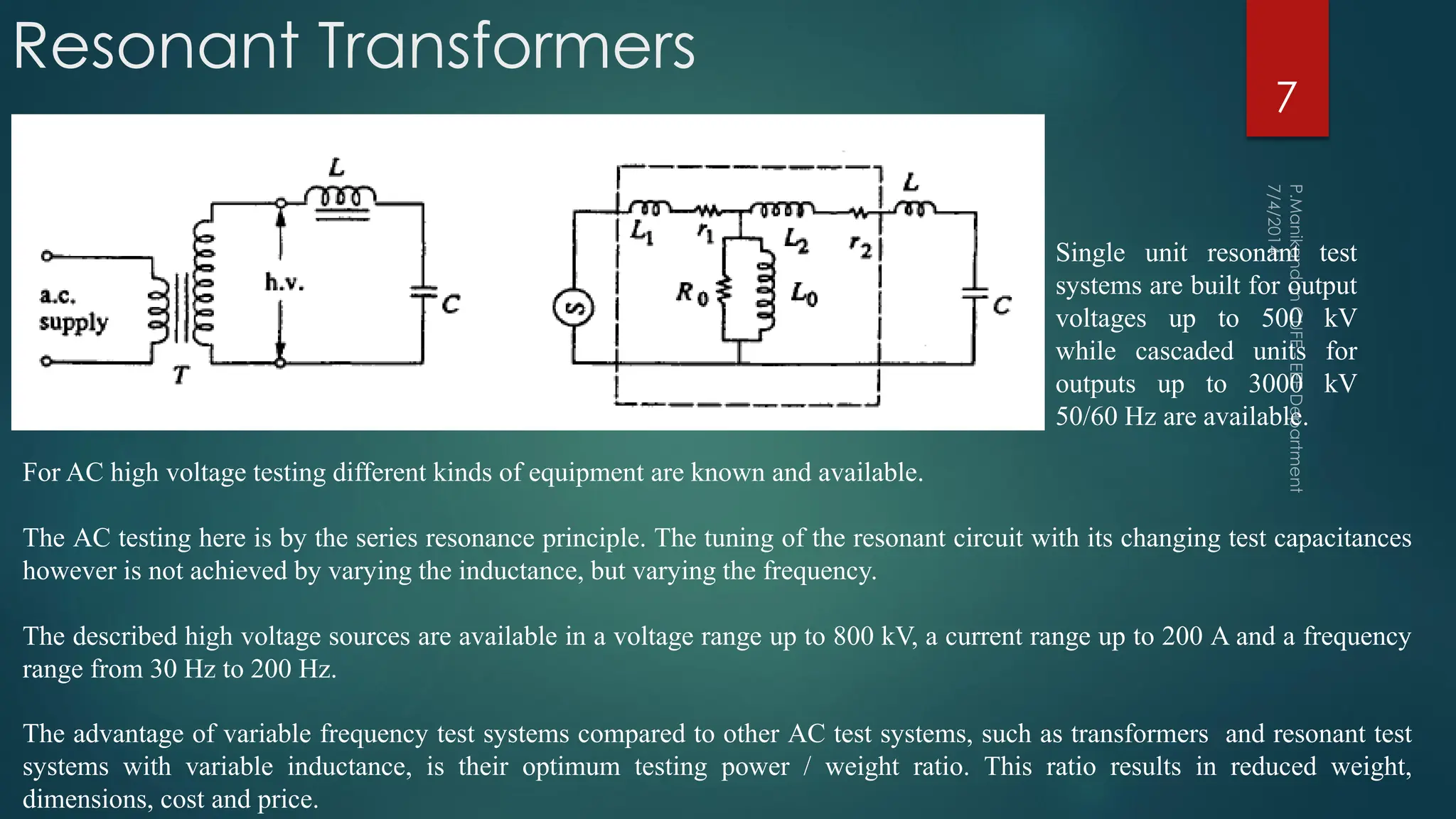 Unit 3 Lecture 4 Generation of High AC voltages & Resonant Transformers.pdf