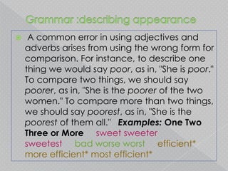 Unit3 lesson1 APPEARANCES | PPT