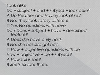 Unit3 lesson1 APPEARANCES | PPT