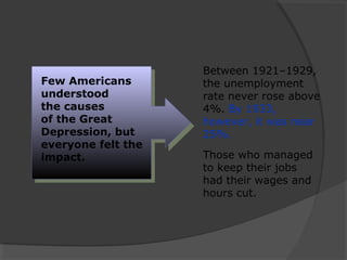 Unit 3 lesson 1 causes of the depression | PPT | Stocks and Bonds ...