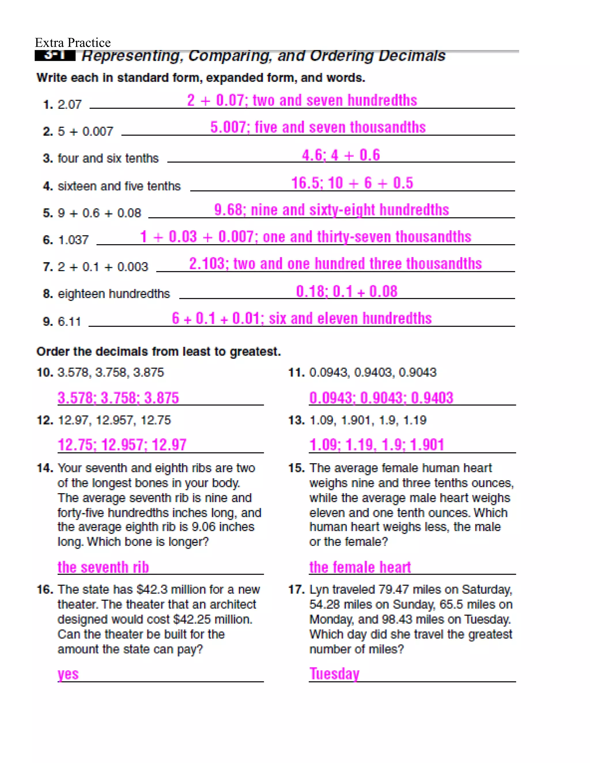 Unit 3 lesson 1 place value comparing ordering | DOCX