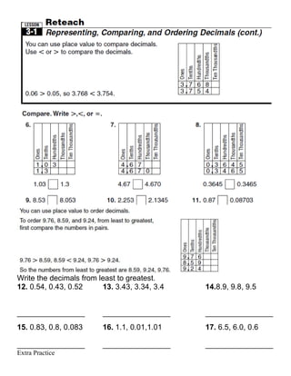 Unit 3 lesson 1 place value comparing ordering | DOCX