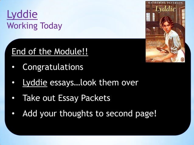 Lyddie: Unit3 lesson10 | PPT