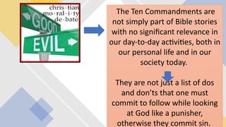 UNIT 3 Lesson 1 Grade 9 2024-2025. about the commandments | PPTX