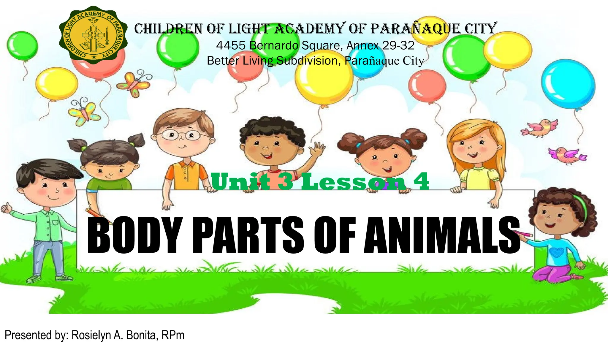 Unit 3 Lesson 4 BODY PARTS OF ANIMALS.pptx