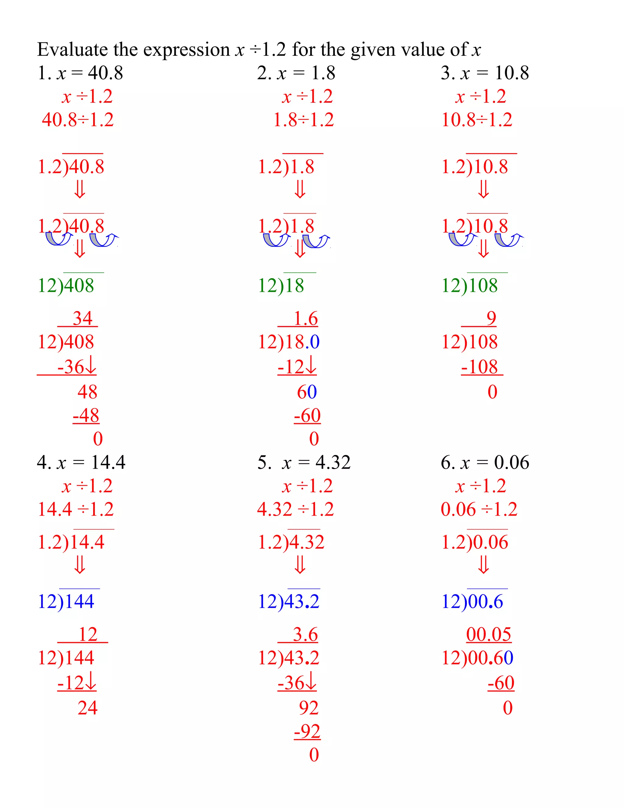 Unit 3 lesson 6 diving decimals | DOC