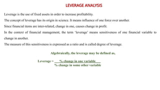 UNIT 3 CAPITAL STRUCTURE THEORY AND LEVERAGE ANALYSIS | PPTX