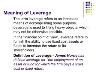 Unit 3 leverages | PPT