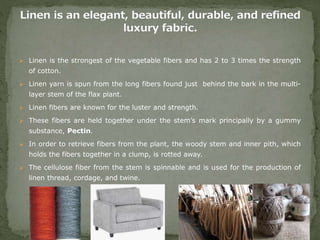 Natural Fiber to Yarn Stage - Linen | PPTX