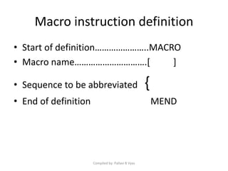 macro Macro Processors | PPTX | Programming Languages | Computing