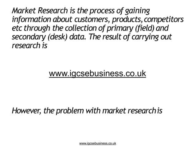 Unit 3: Market Research | PPTX