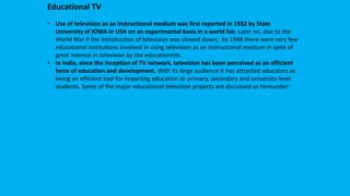 Unit 3 - Television, Radio and E-Media | PPTX
