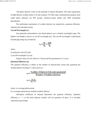 EC 8751 - Optical Sources & Detectors | PDF